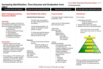 "Increasing Identification, Thus Success and Graduation from UNLV" by ...