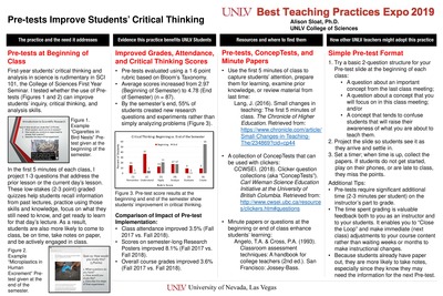 "Pre-tests Improve Students’ Critical Thinking" by Alison Sloat