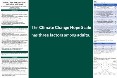 "Climate Change Hope Scale: Factor Analysis in an Adult Sample" by ...